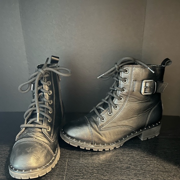 wonder nation | Shoes | Girls Black Wonder Nation Boots With Studs ...